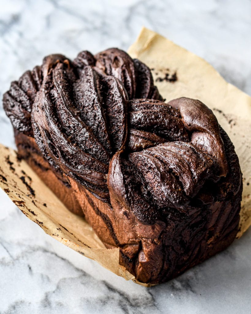 Swirled Chocolate Challah - buttermilk