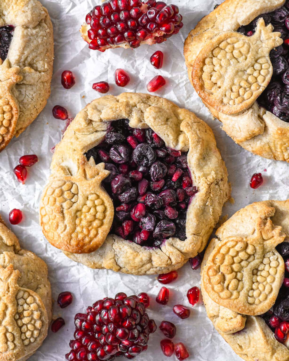 Blueberry Pomegranate Galettes | Buttermilk by Sam